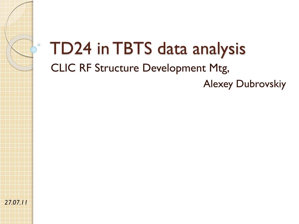 PPT - TD24 in TBTS data analysis PowerPoint Presentation, free download ...