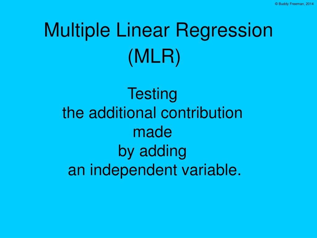 PPT - Multiple Linear Regression PowerPoint Presentation, free download ...