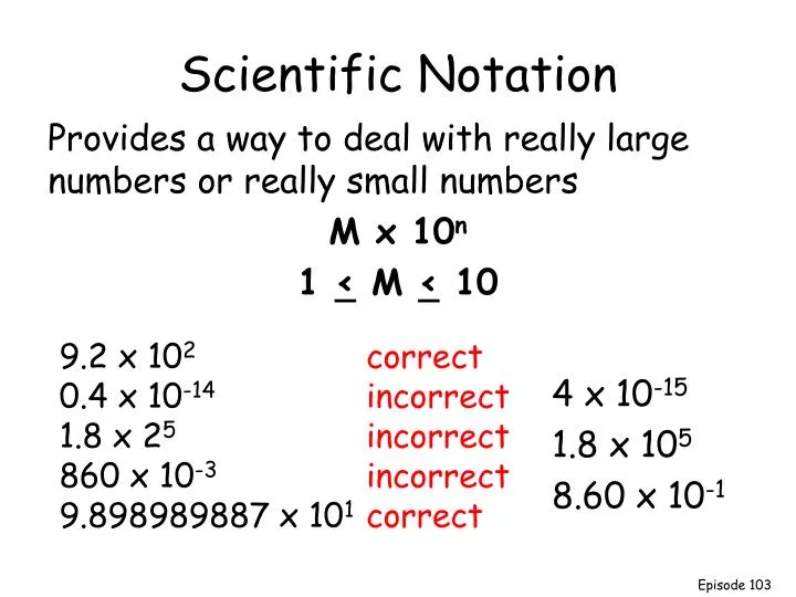 PPT Scientific Notation PowerPoint Presentation Free Download ID