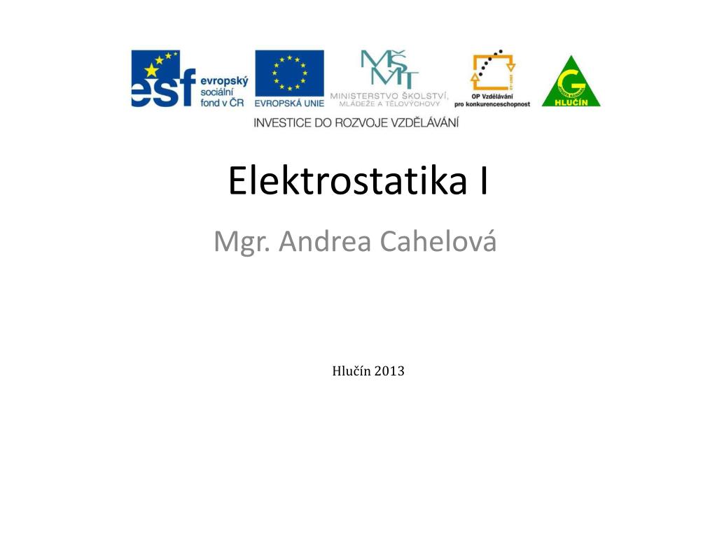 PPT - Elektrostatika I PowerPoint Presentation, free download - ID:3238181
