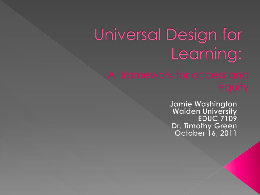 PPT - Universal Design for Learning: PowerPoint Presentation, free ...