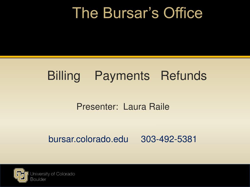 PPT - The Bursar’s Office PowerPoint Presentation, free download - ID ...