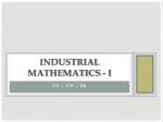 PPT - MATHEMATICS-I PowerPoint Presentation, free download - ID:4824286