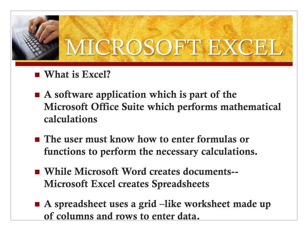 PPT - MICROSOFT EXCEL PowerPoint Presentation, free download - ID:3247445