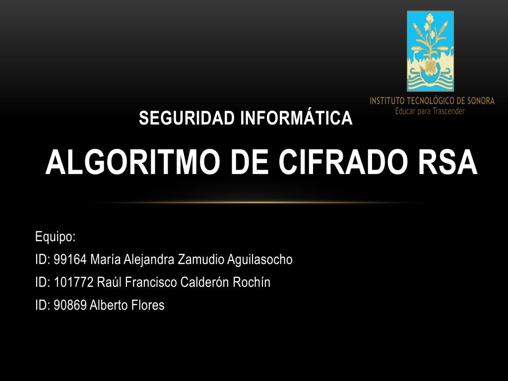 PPT - algoritmo de cifrado RSA PowerPoint Presentation, free download - ID:3250030