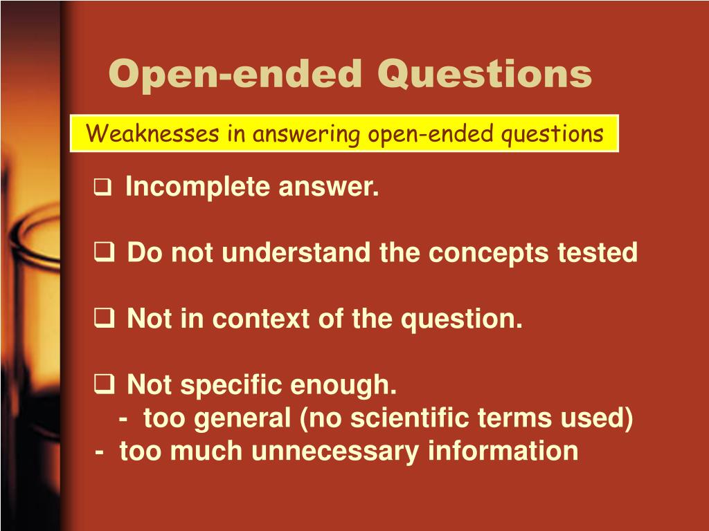 PPT - Open-ended Questions PowerPoint Presentation, free download - ID ...
