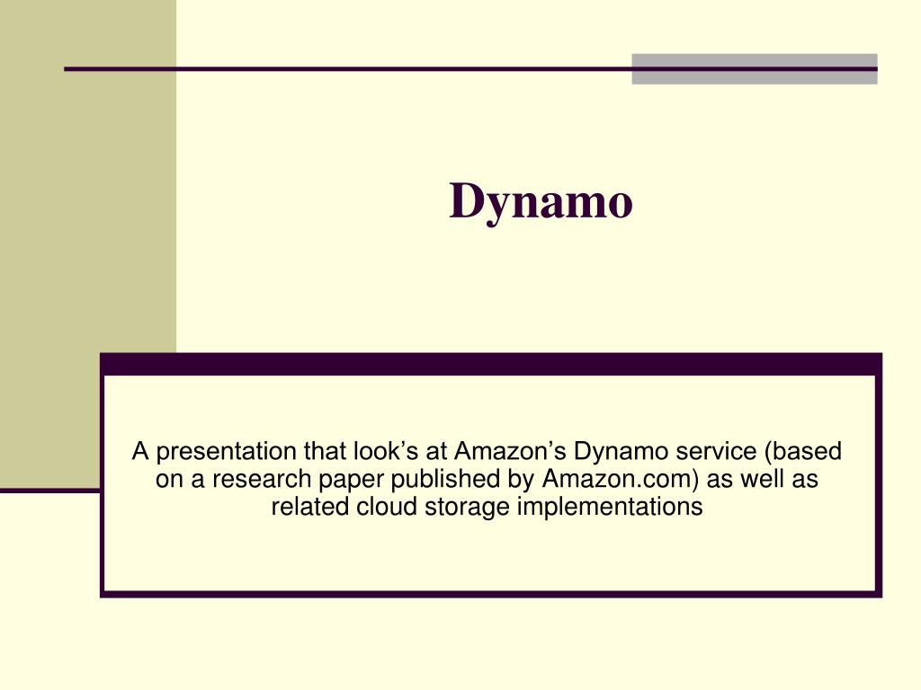 PPT - Dynamo PowerPoint Presentation, free download - ID:3260796