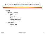 PPT - Lecture 6: Dynamic Scheduling with Scoreboarding and Tomasulo Algorithm (Section 2.4 ...