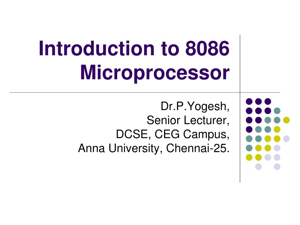 PPT - Introduction to 8086 Microprocessor PowerPoint Presentation, free ...