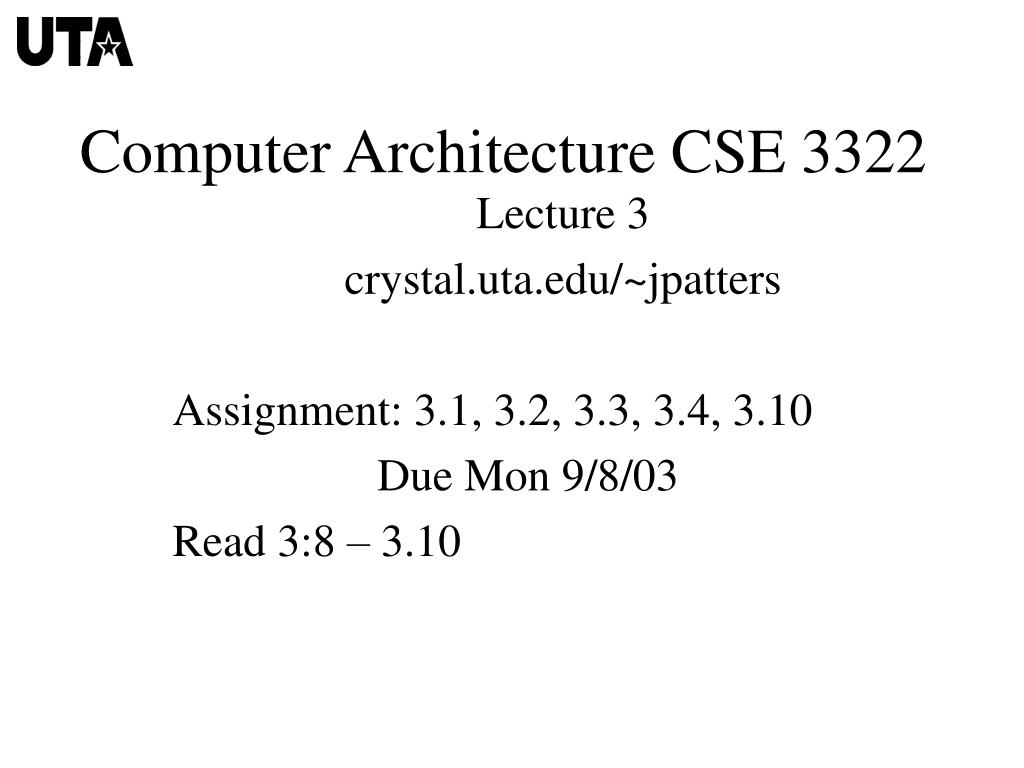 PPT - Computer Architecture CSE 3322 PowerPoint Presentation, free download - ID:3262982