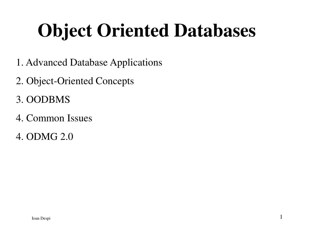 PPT - Object Oriented Databases PowerPoint Presentation, free download ...