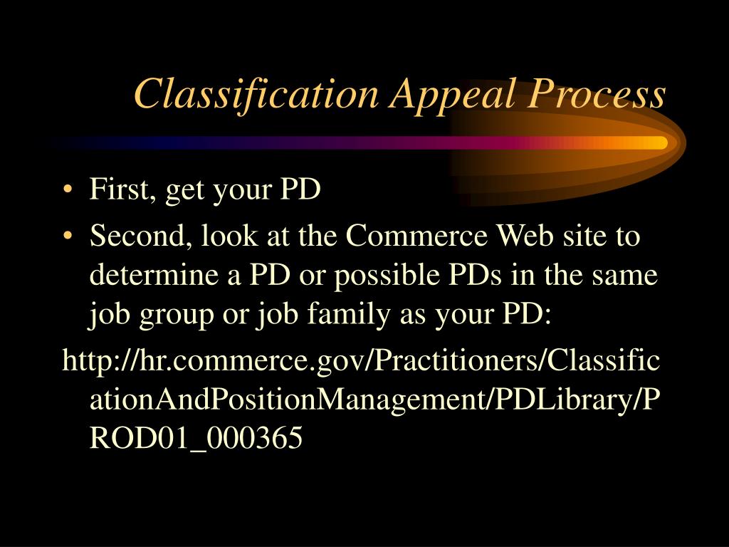 PPT - Classification Appeal Process PowerPoint Presentation, free ...