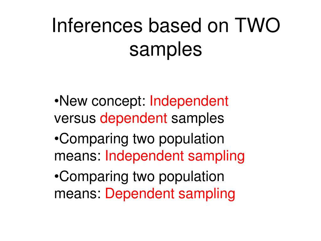 PPT - Inferences based on TWO samples PowerPoint Presentation, free ...