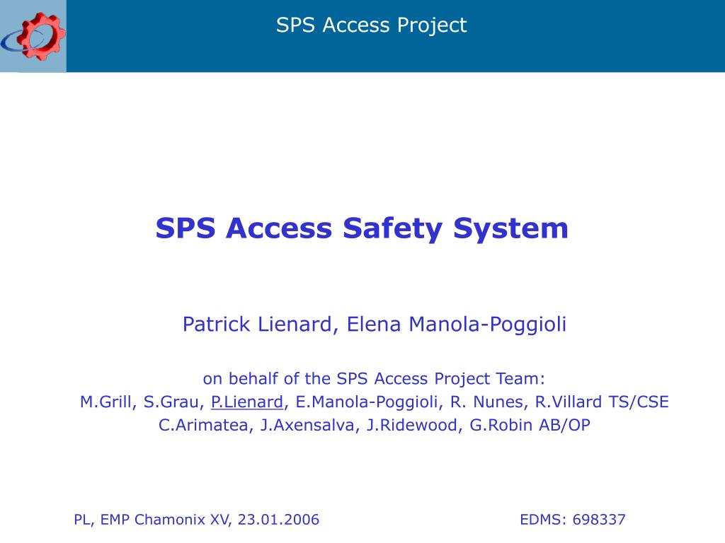 PPT - SPS Access Safety System PowerPoint Presentation, free download ...