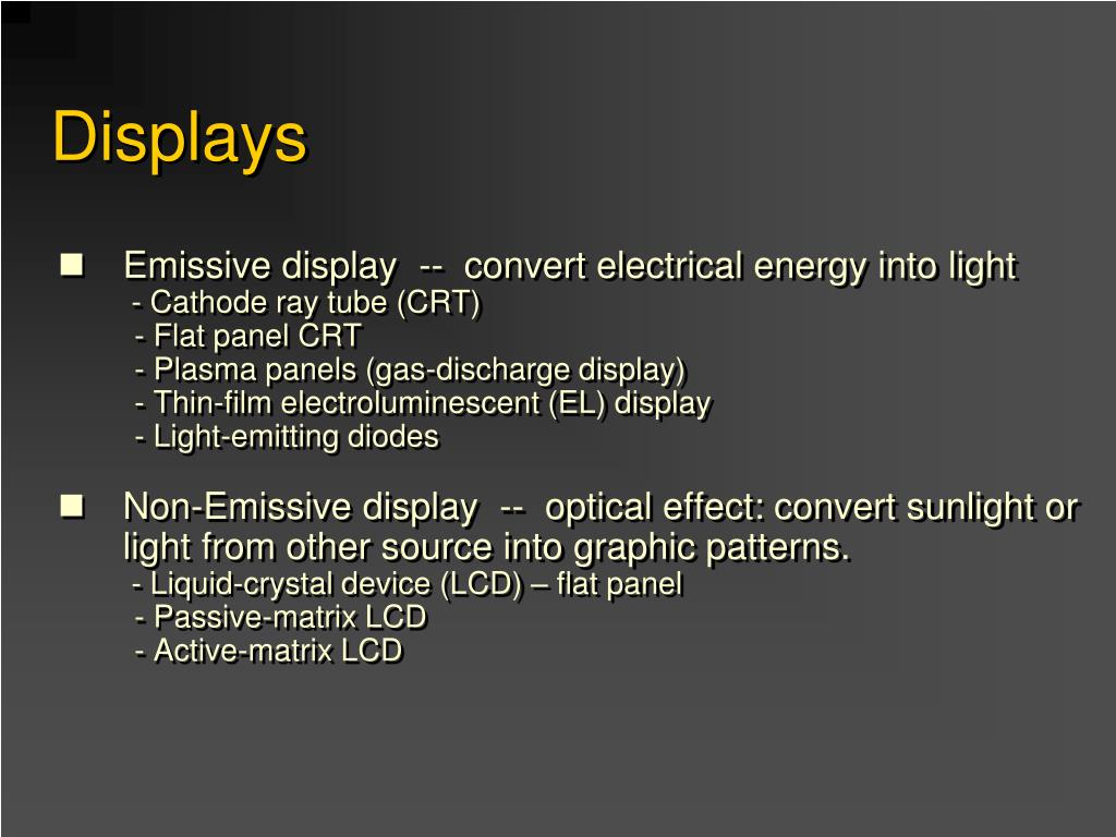 PPT - Displays PowerPoint Presentation, free download - ID:3271942