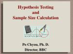 PPT - Sample Size Calculation PowerPoint Presentation, free download ...