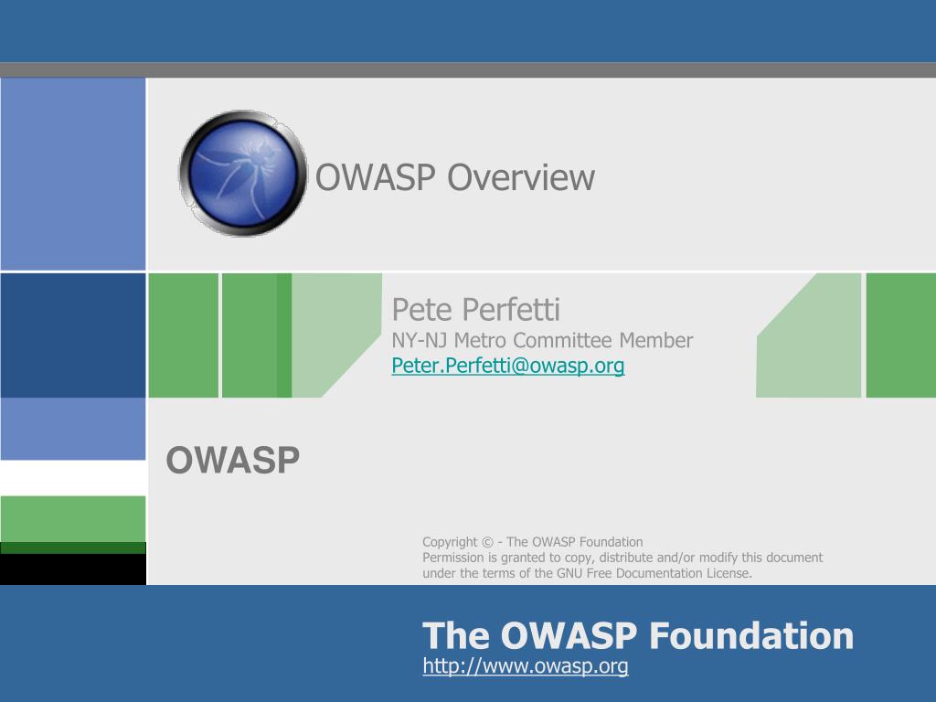 PPT - OWASP Overview PowerPoint Presentation, free download - ID:3275164