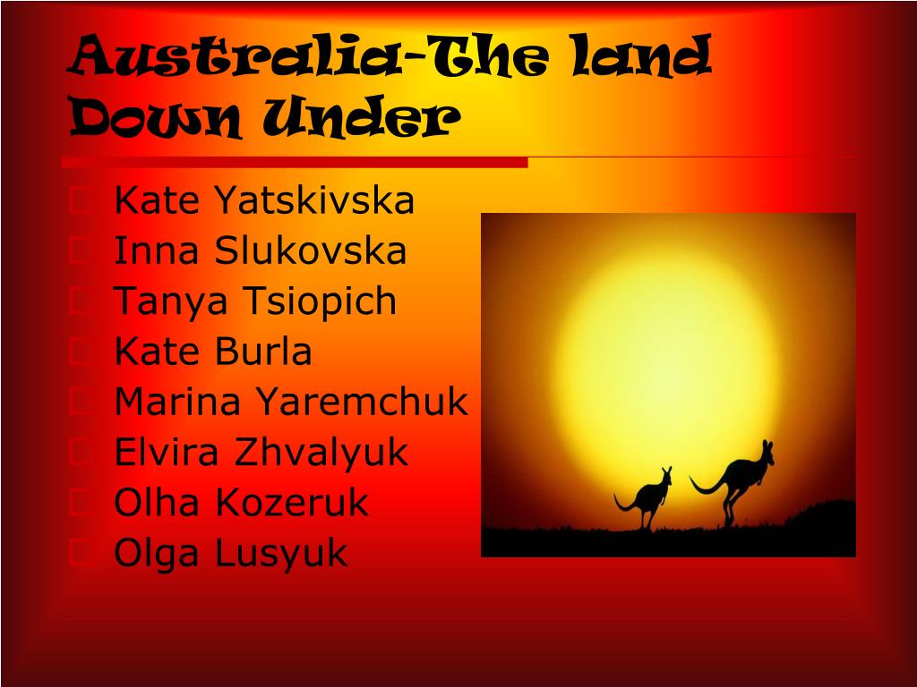 PPT - Australia-The land Down Under PowerPoint Presentation, free ...