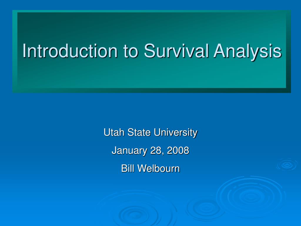 PPT - Introduction to Survival Analysis PowerPoint Presentation, free ...