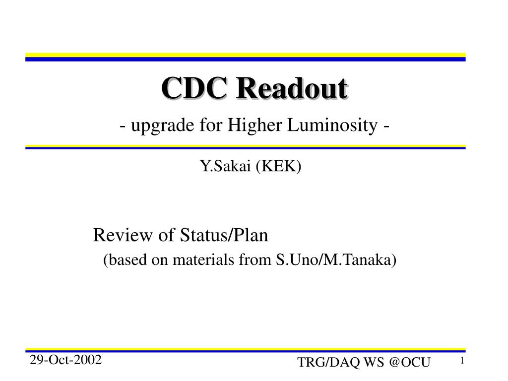 PPT - CDC Readout PowerPoint Presentation, free download - ID:3279670