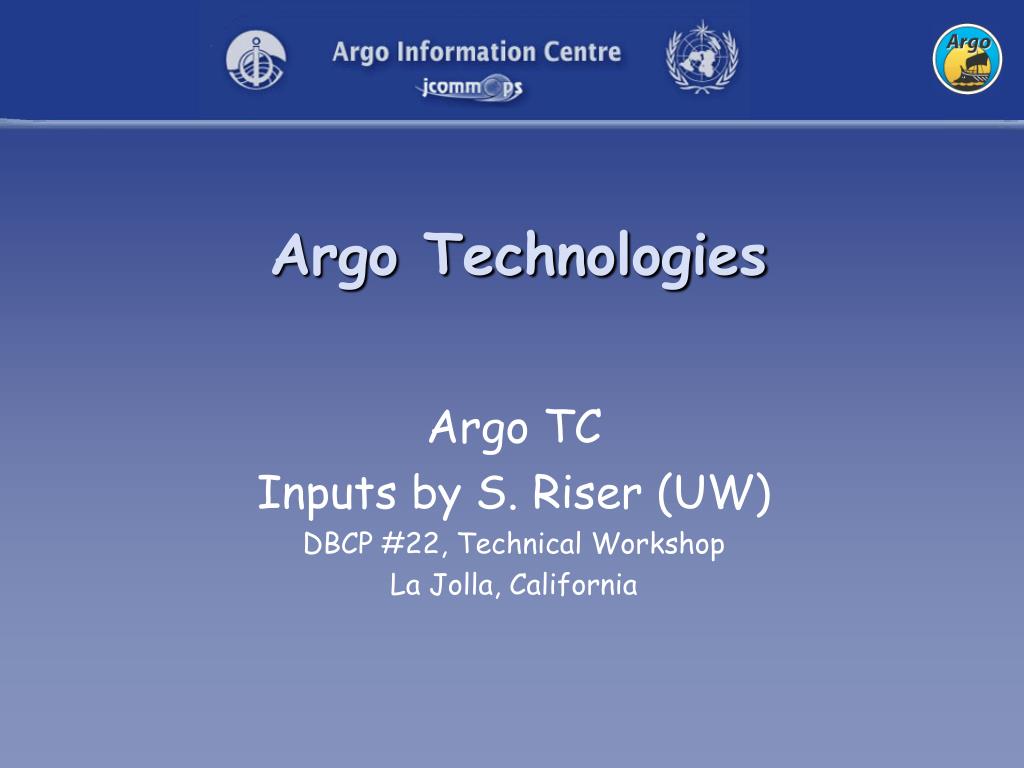 PPT - Argo Technologies PowerPoint Presentation, free download - ID:3280538
