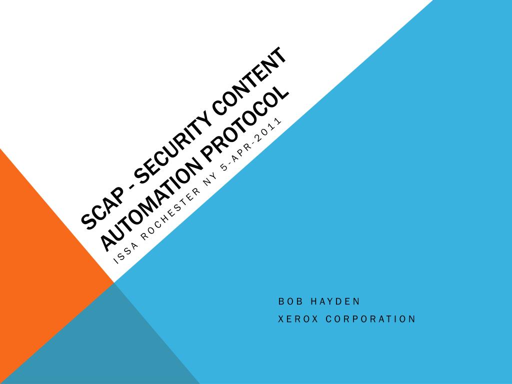 PPT - SCAP - Security content automation Protocol PowerPoint Presentation - ID:3280888