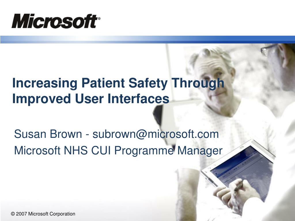 PPT - Increasing Patient Safety Through Improved User Interfaces ...