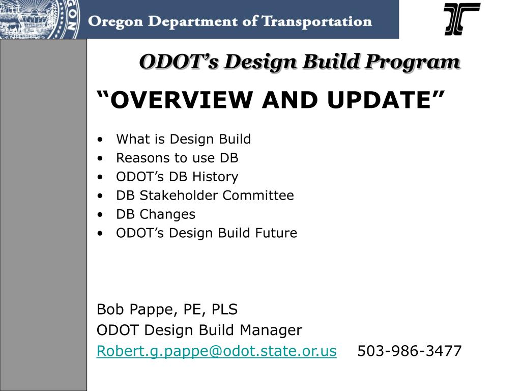 PPT - ODOT’s Design Build Program PowerPoint Presentation, free ...