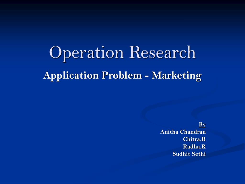 PPT - Operation Research PowerPoint Presentation, free download - ID ...