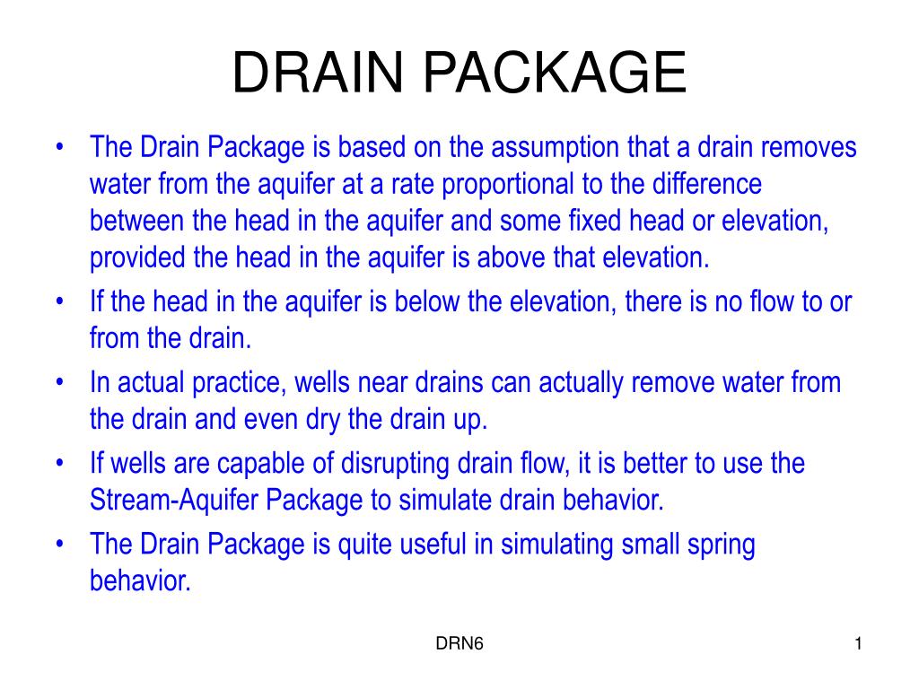 PPT - DRAIN PACKAGE PowerPoint Presentation, free download - ID:3286937