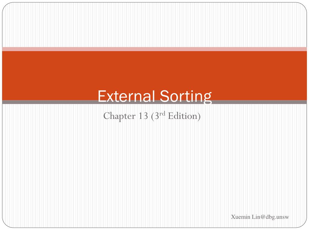 PPT - External Sorting PowerPoint Presentation, free download - ID:3288379