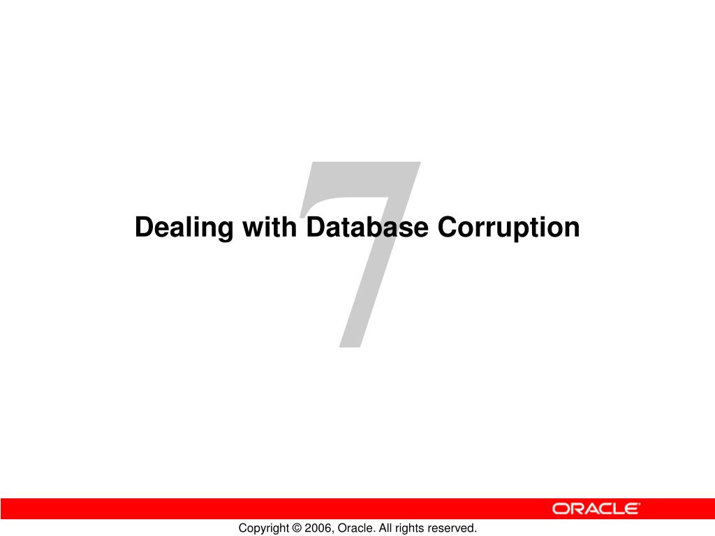 PPT - Dealing with Database Corruption PowerPoint Presentation, free ...