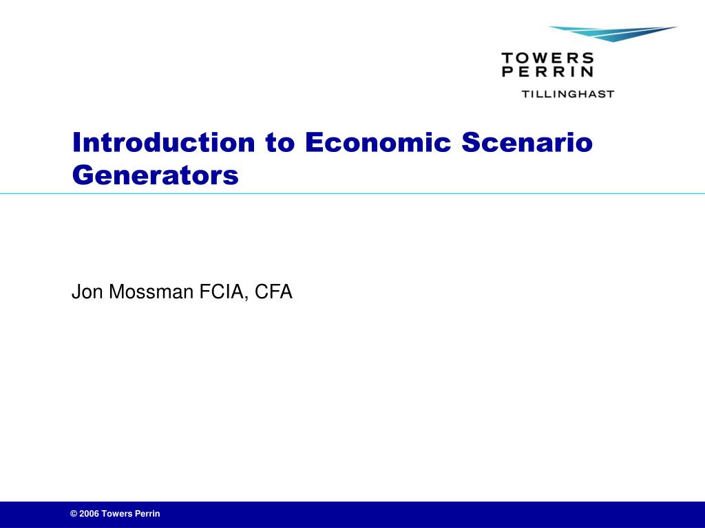 PPT - Introduction to Economic Scenario Generators PowerPoint ...
