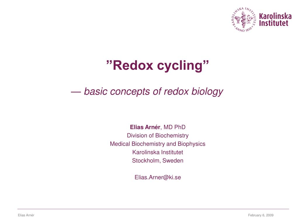 PPT - ”Redox cycling” PowerPoint Presentation, free download - ID:3295747