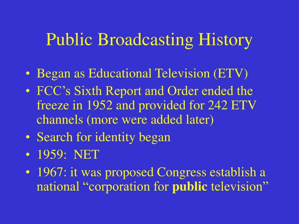 PPT - Public Broadcasting History PowerPoint Presentation, free ...