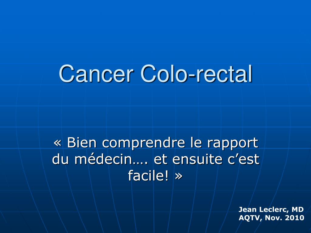 PPT - Cancer Colo-rectal PowerPoint Presentation, free download - ID ...