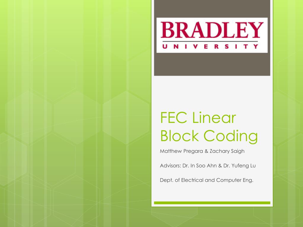 PPT - FEC Linear Block Coding PowerPoint Presentation, free download ...
