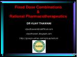 PPT - Fixed-Dose-Combinations for Anti-tuberculosis Treatment ...
