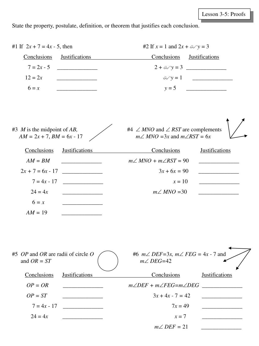 PPT - Justifying Conclusions Using Proofs: Properties, Postulates ...