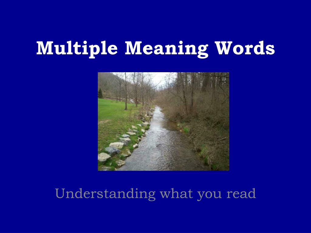 PPT - Multiple Meaning Words PowerPoint Presentation, free download ...