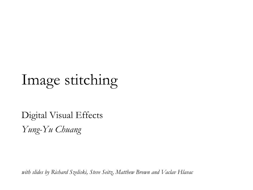 PPT - Image stitching PowerPoint Presentation, free download - ID:3302704