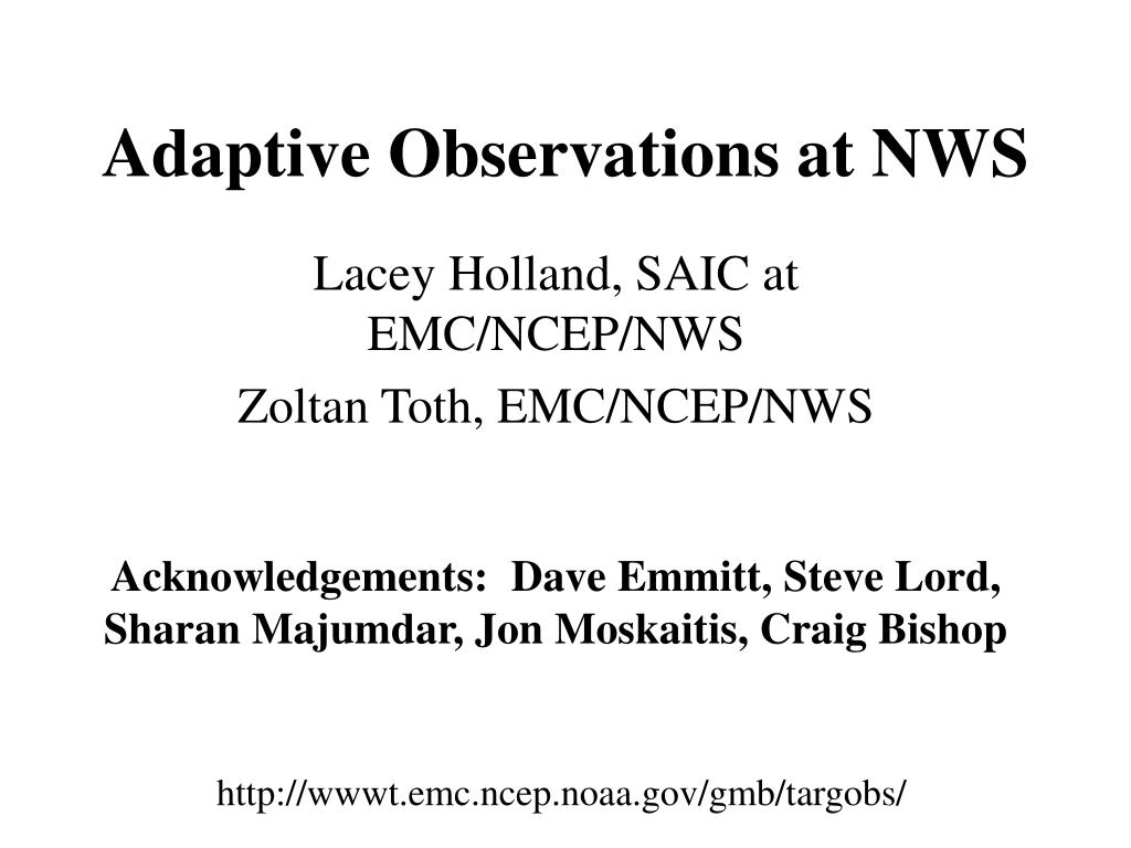 PPT - Adaptive Observations at NWS PowerPoint Presentation, free ...
