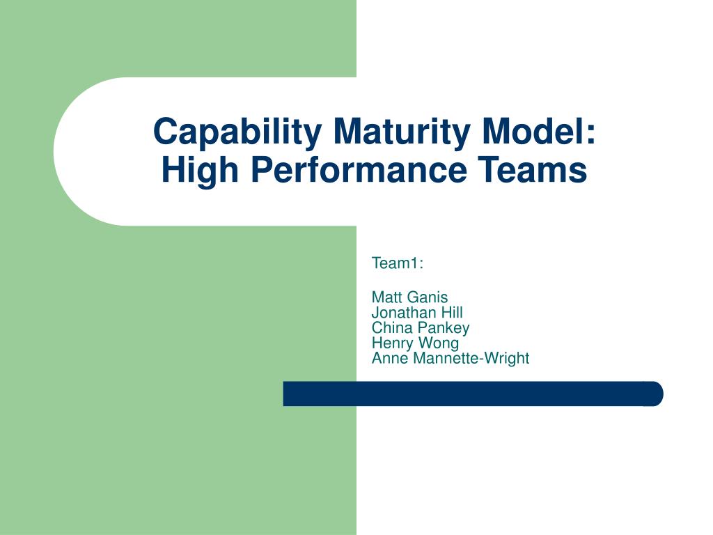PPT - Capability Maturity Model: High Performance Teams PowerPoint ...