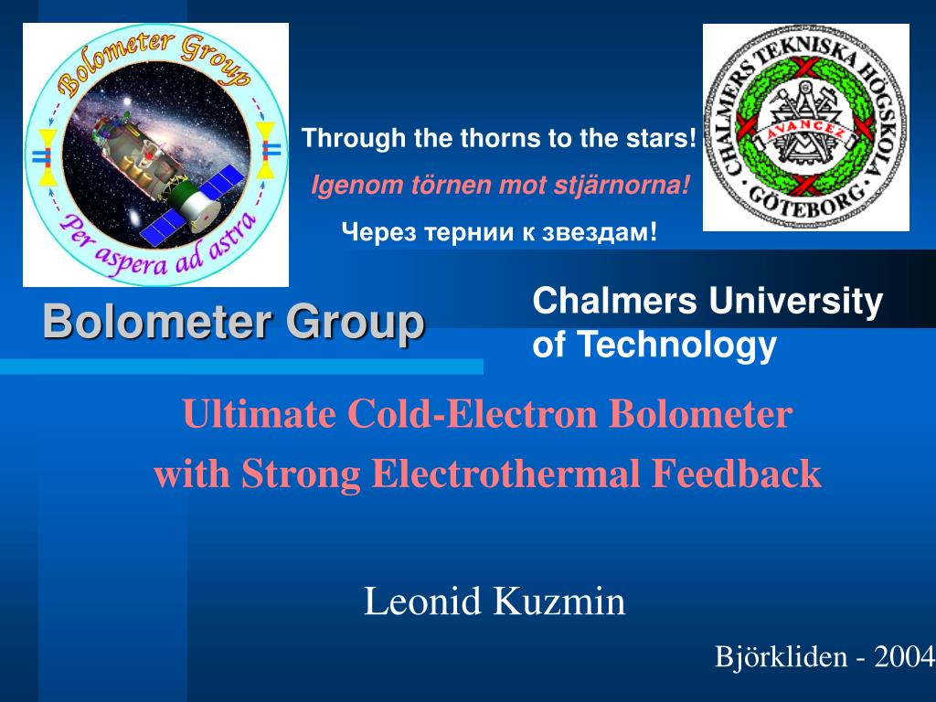 PPT - Bolometer Group PowerPoint Presentation, free download - ID:3314788