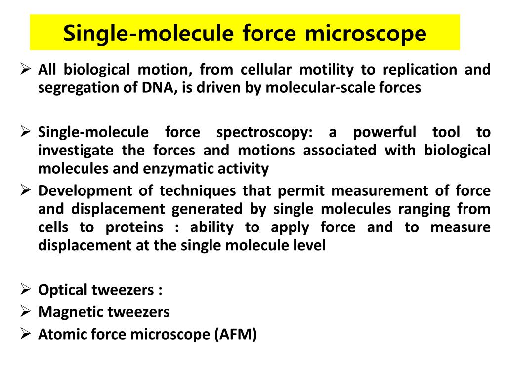 PPT - Single-molecule force microscope PowerPoint Presentation, free ...