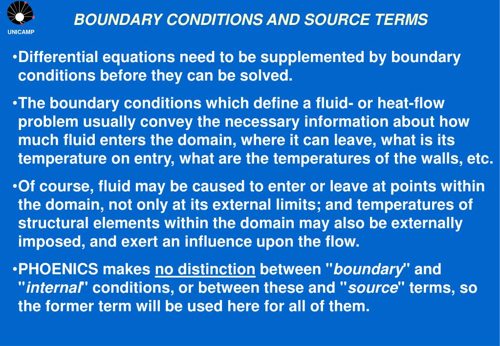PPT - BOUNDARY CONDITIONS AND SOURCE TERMS PowerPoint Presentation ...