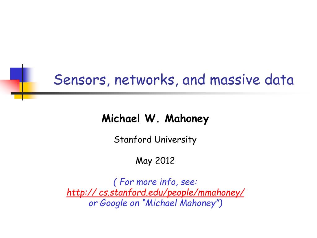 PPT - Sensors, networks, and massive data PowerPoint Presentation, free ...
