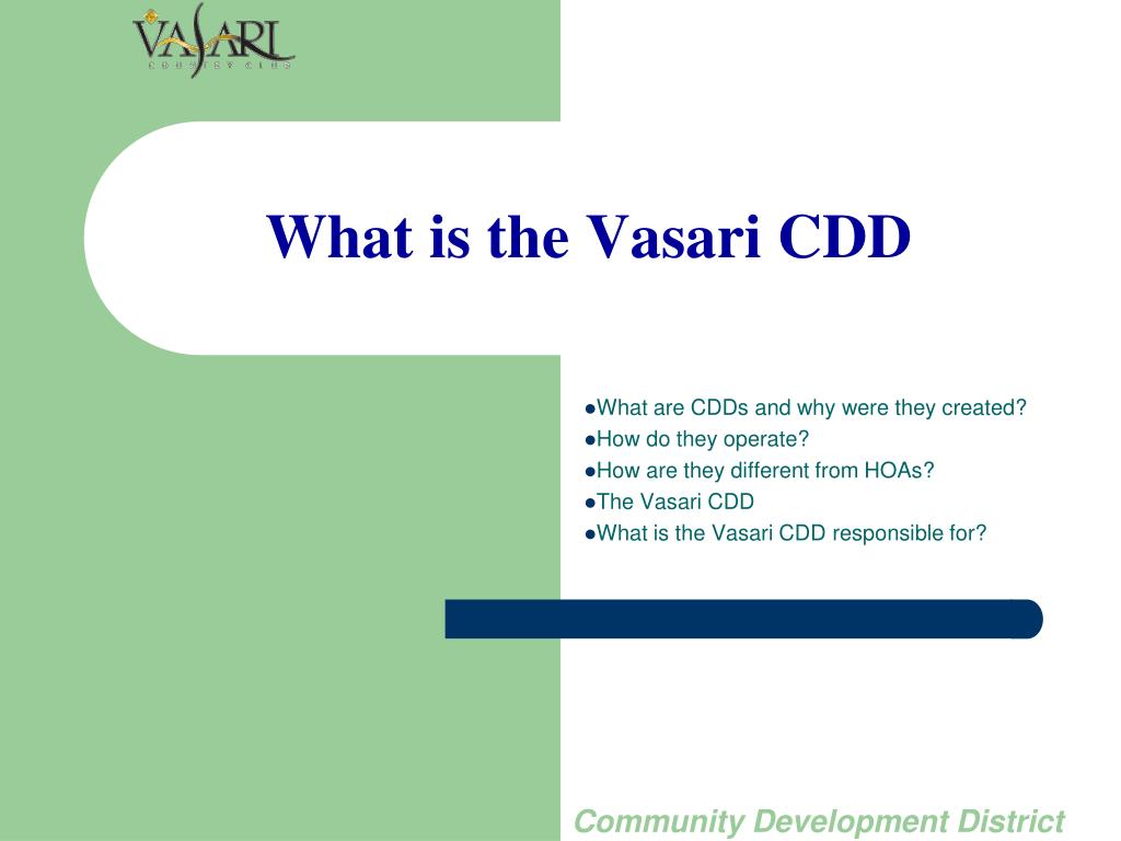 PPT - What is the Vasari CDD PowerPoint Presentation, free download ...