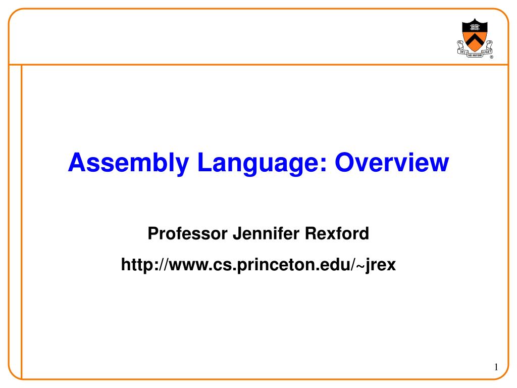 PPT - Assembly Language: Overview PowerPoint Presentation, free ...