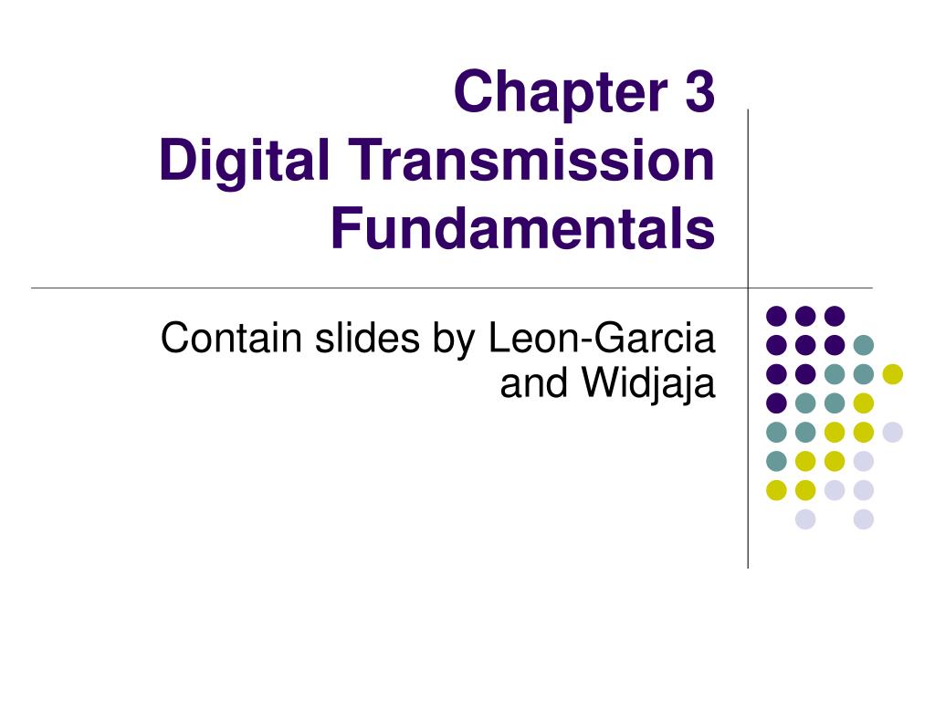 PPT - Chapter 3 Digital Transmission Fundamentals PowerPoint ...